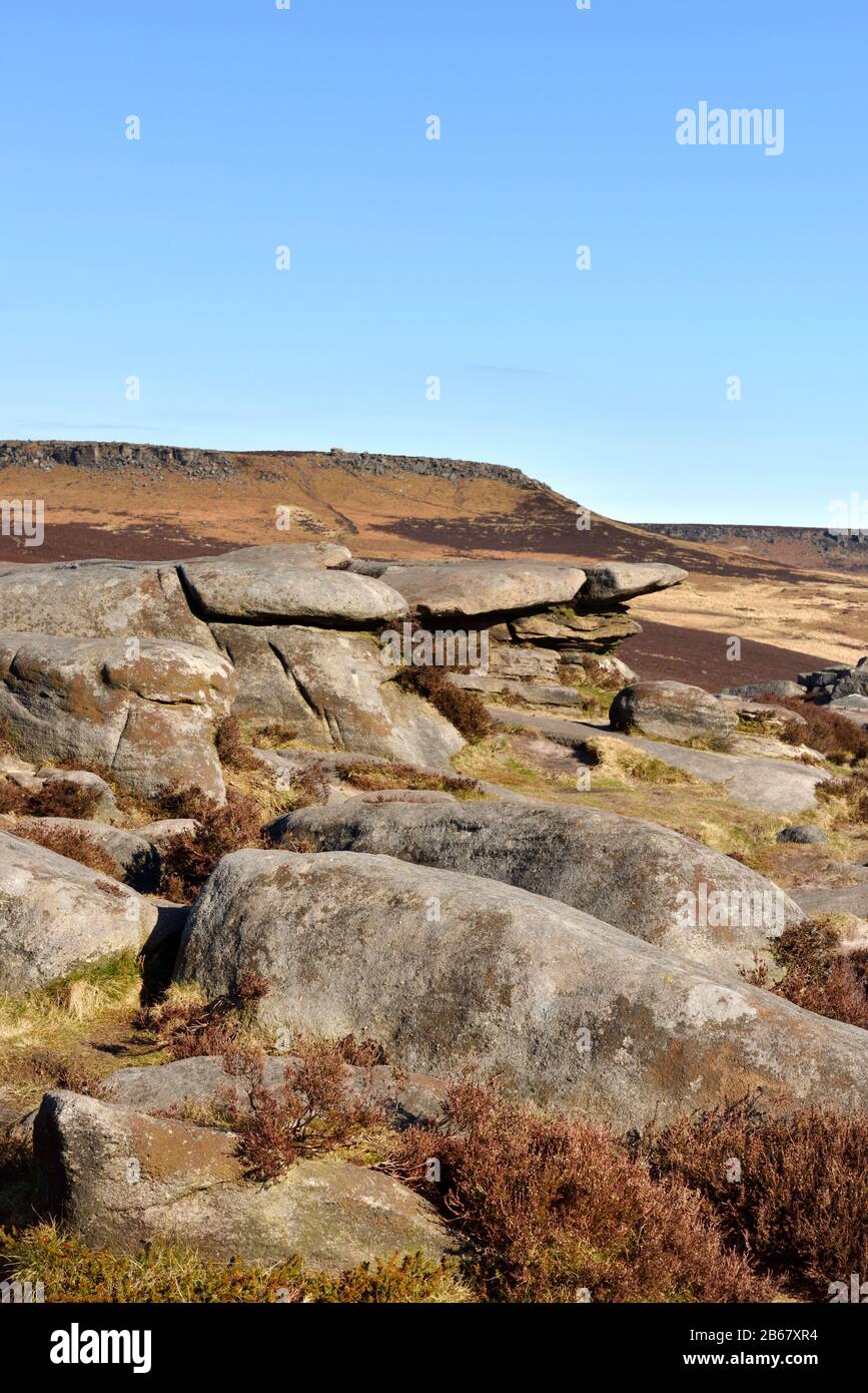 A view of HIgger Tor taken from surprise view,Peak district national ...