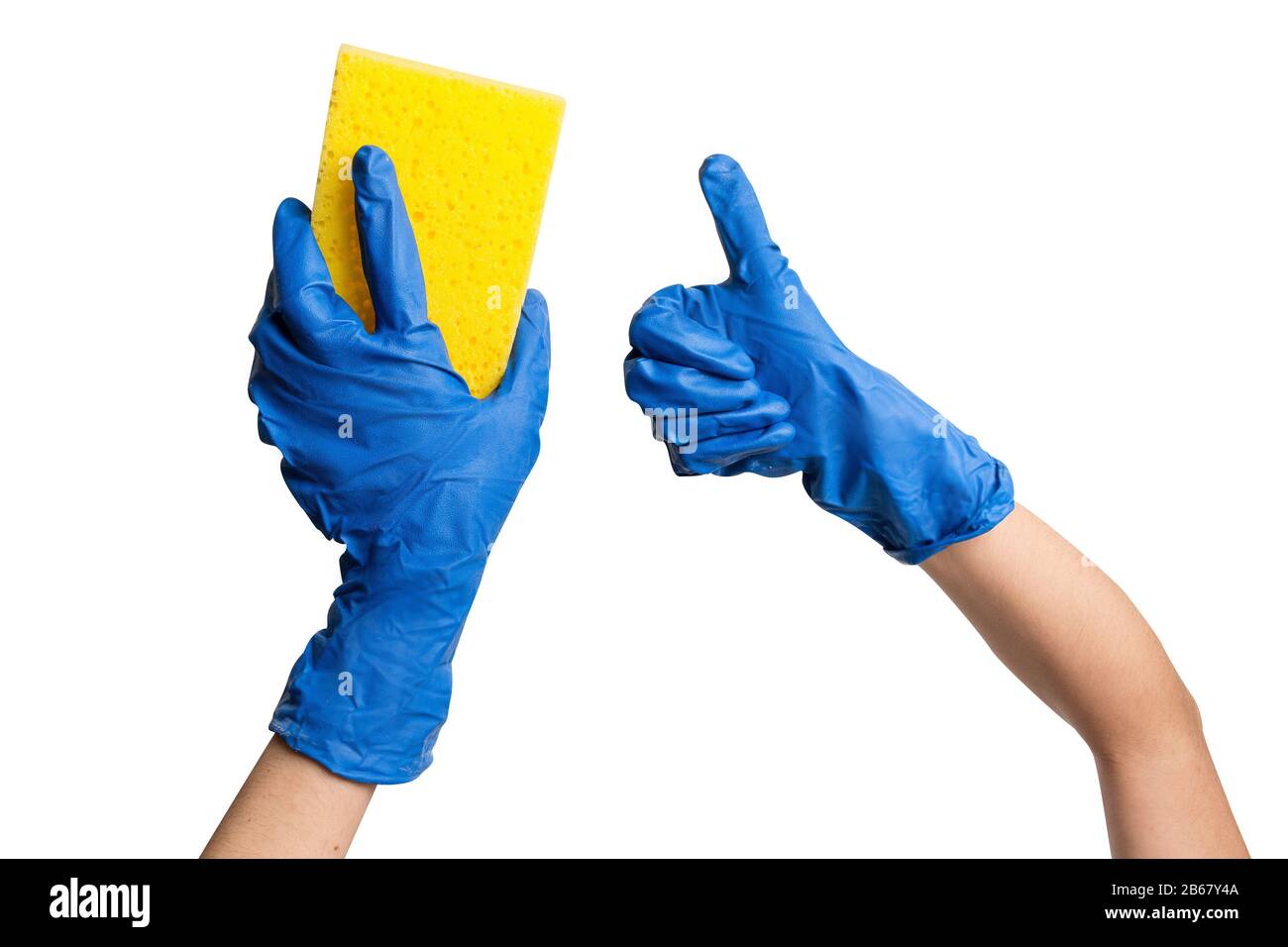 Woman in gloves washing dirty Cut Out Stock Images & Pictures - Alamy