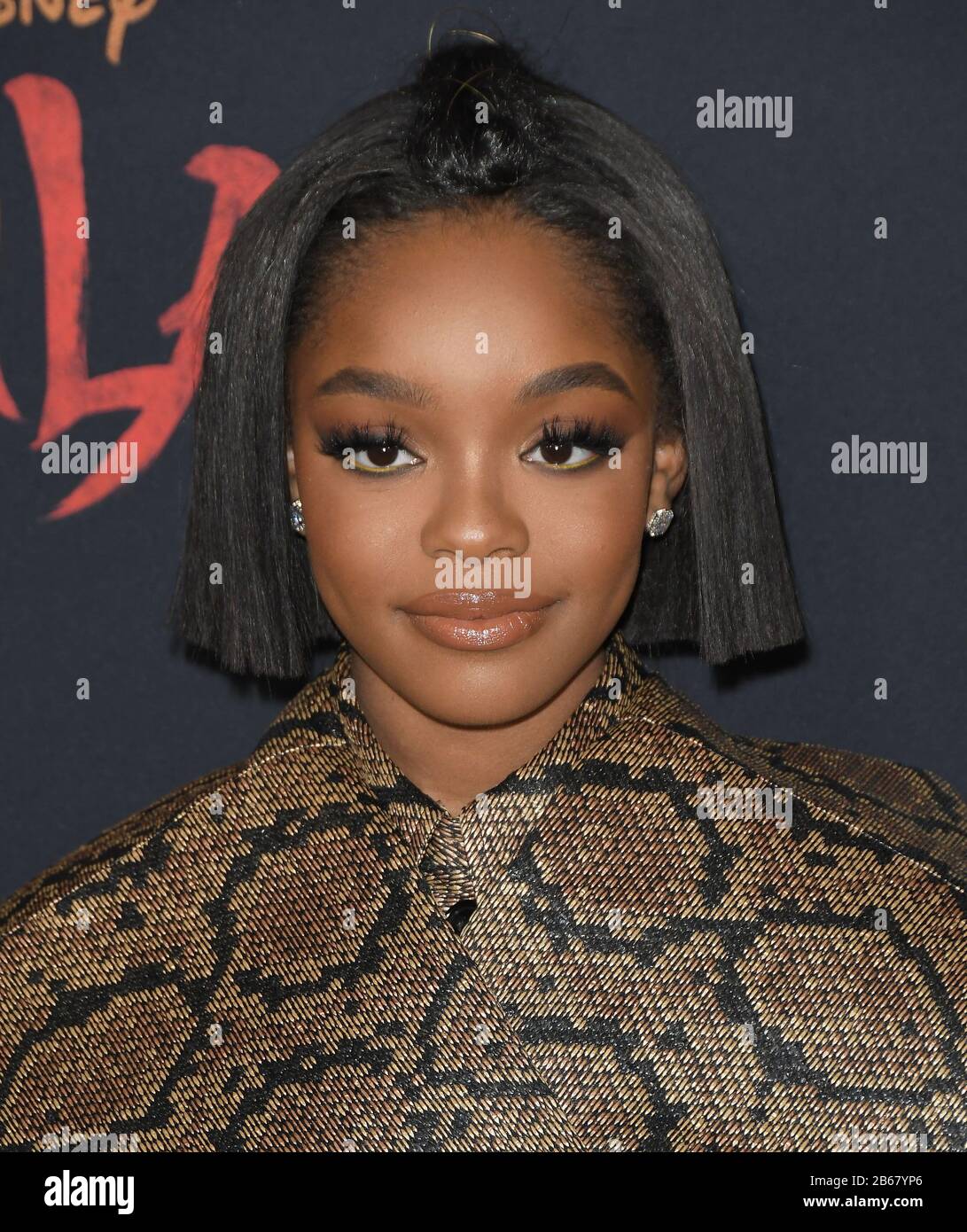 Marsai Martin arrives at the Disney’s MULAN World Premiere held at the ...