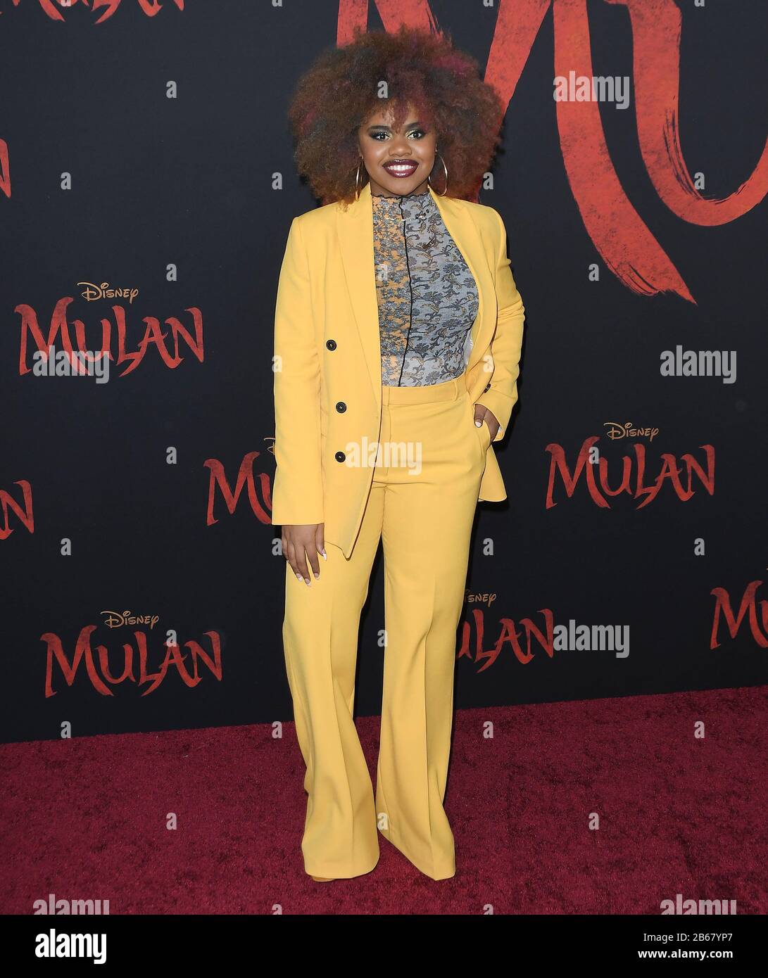 Dara Renee arrives at the Disney’s MULAN World Premiere held at the ...