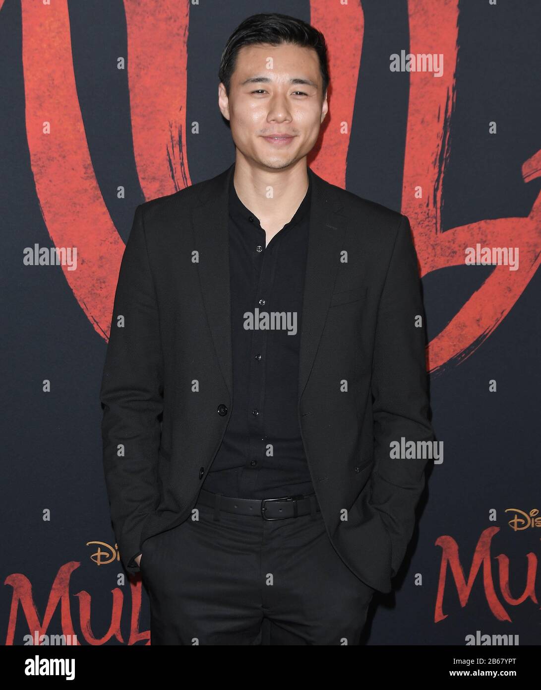 RJ O'Young arrives at the Disney’s MULAN World Premiere held at the ...