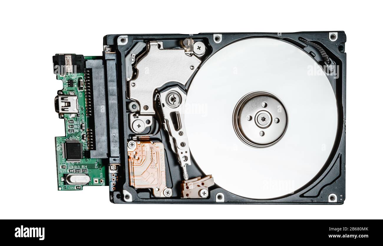 Hard disk drive isolated on white Stock Photo - Alamy