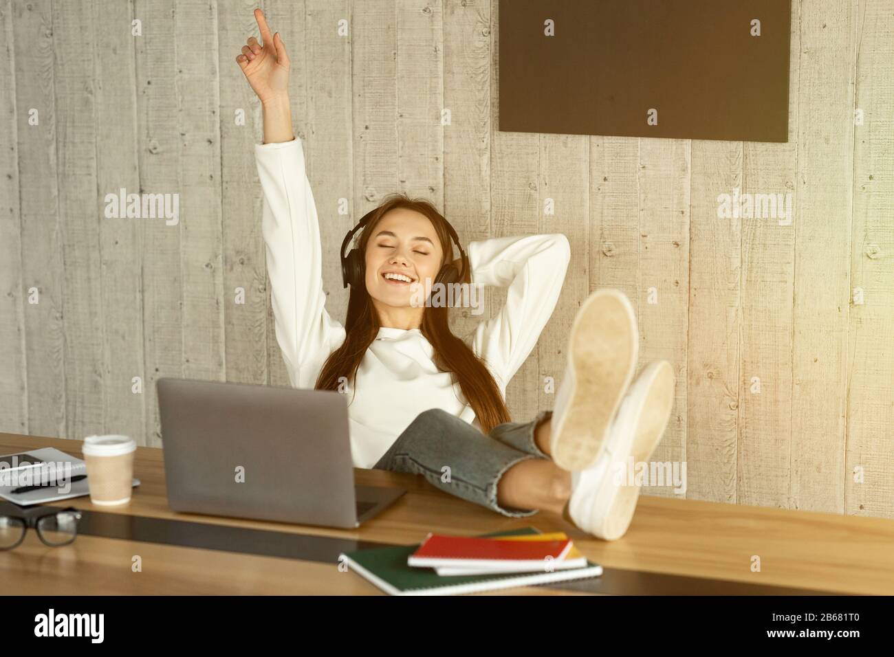 Woman hand raised in hi-res stock photography and images - Alamy