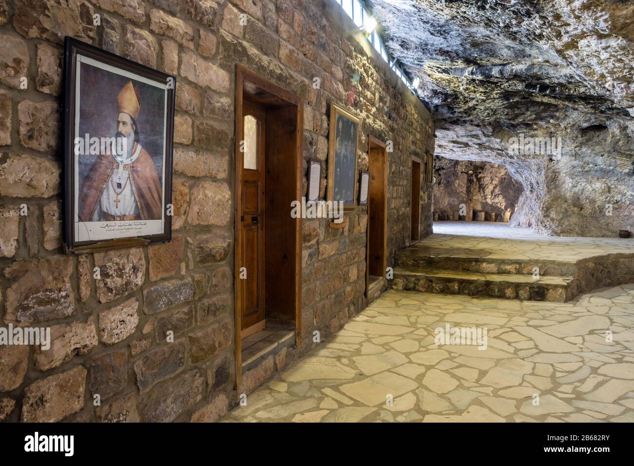 Saint Elisha monastery - Deir Mar Lichaa built in rocks, Qadisha valley ...