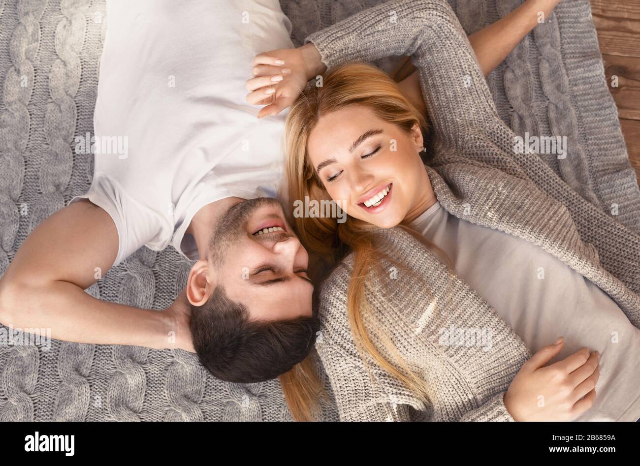 Overhead view romantic young couple hi-res stock photography and images ...