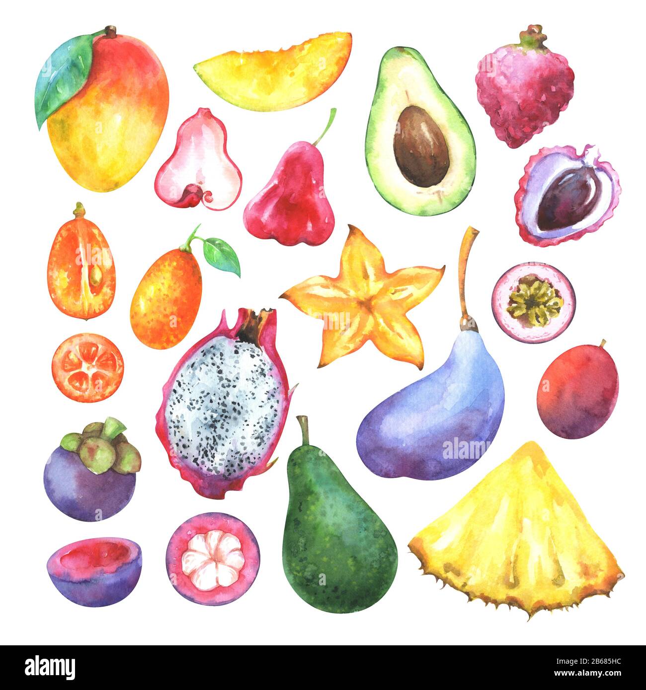 Lychee food fruit set Cut Out Stock Images & Pictures - Alamy