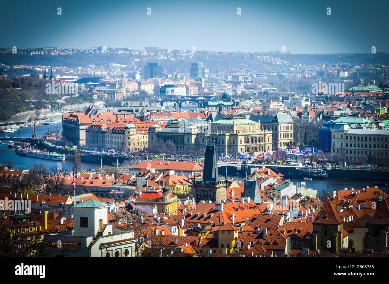 panoramic view of prague city Stock Photo - Alamy