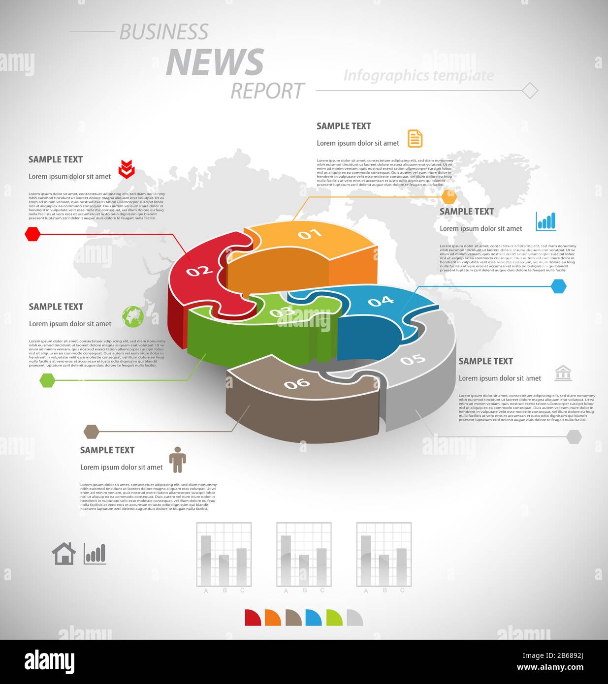 Business infographic template for interactive data communication Stock ...