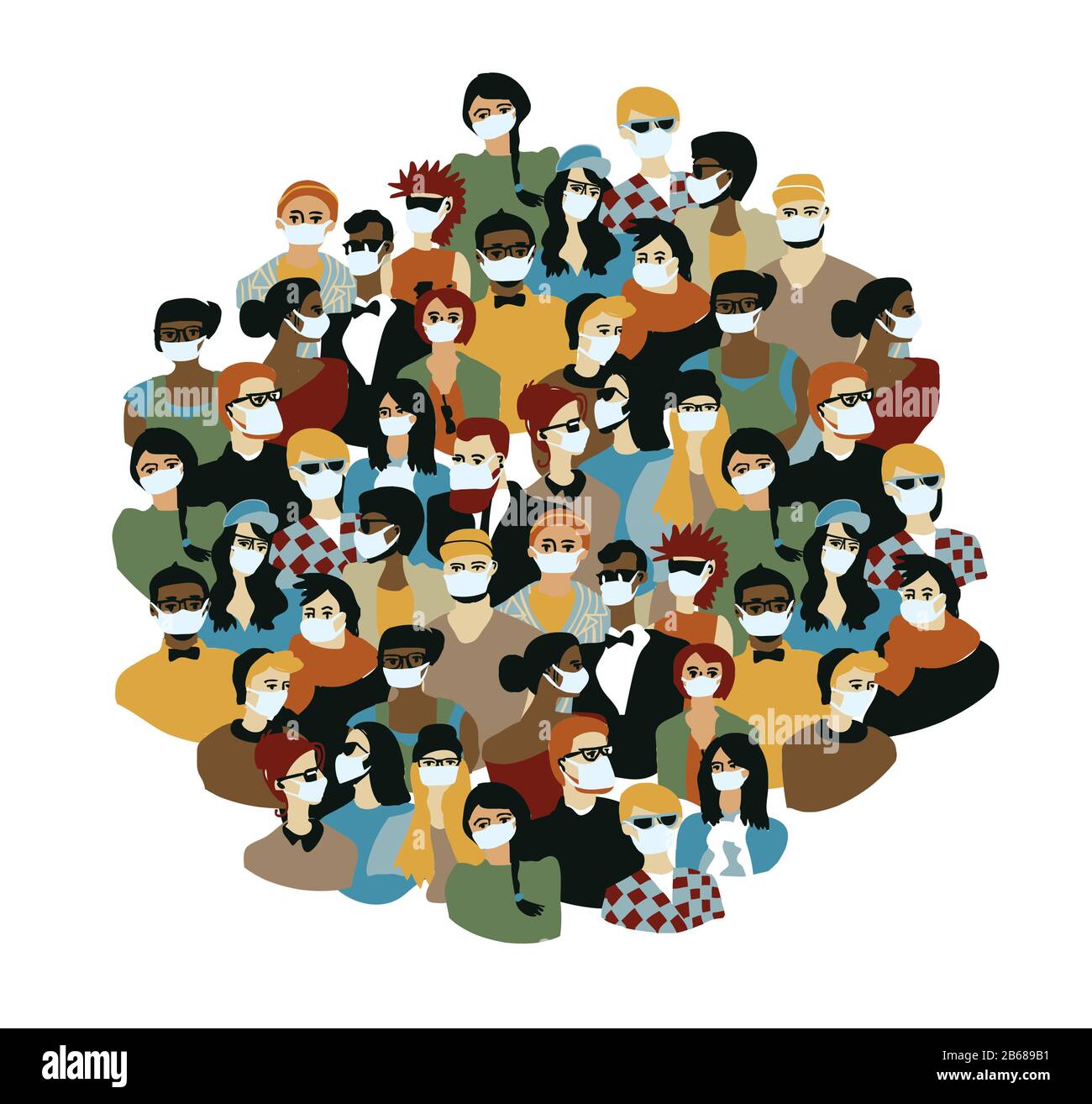 Human population cartoon hi-res stock photography and images - Alamy