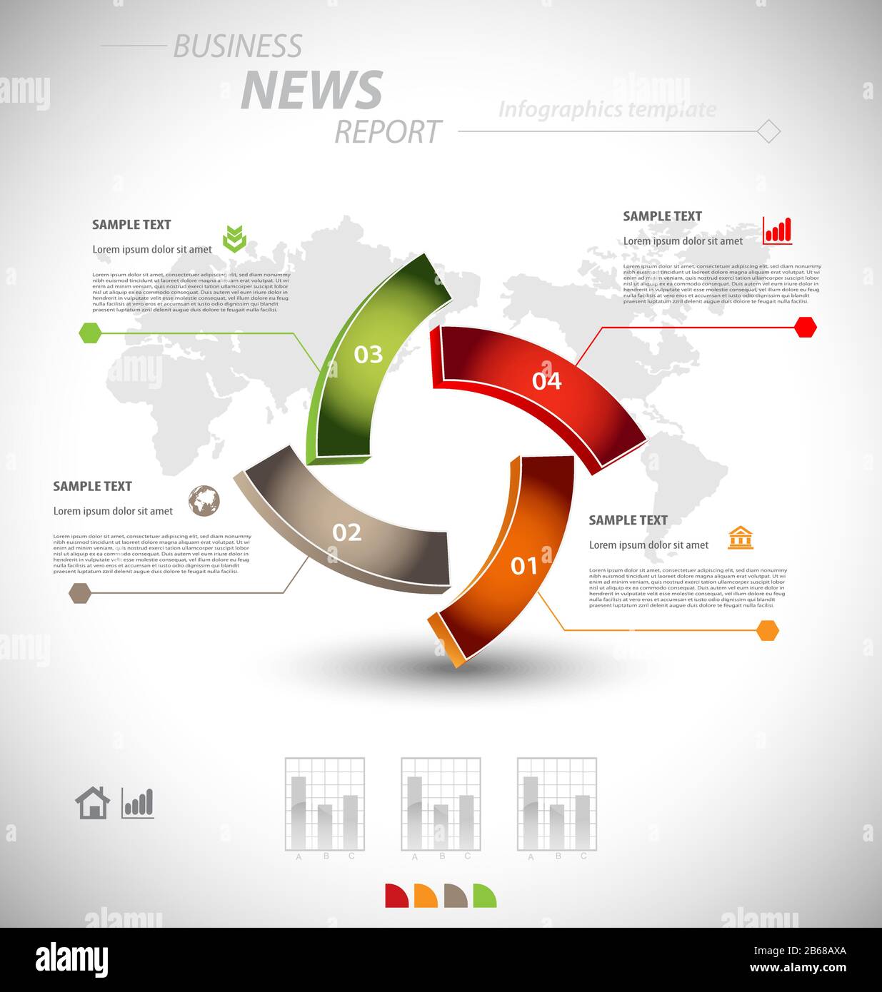 Business infographic template for interactive data communication Stock ...