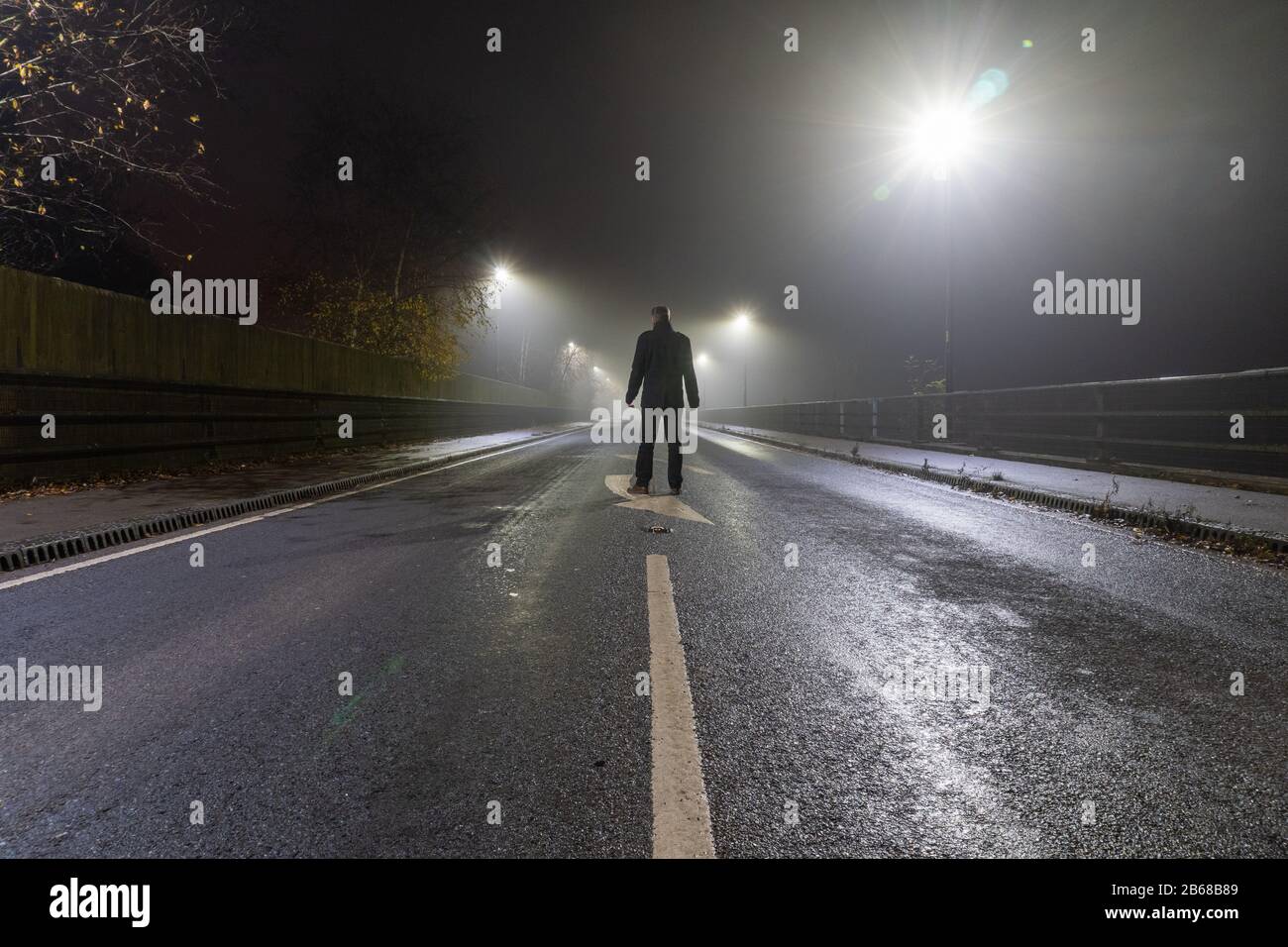 Scary man street lights hi-res stock photography and images - Alamy