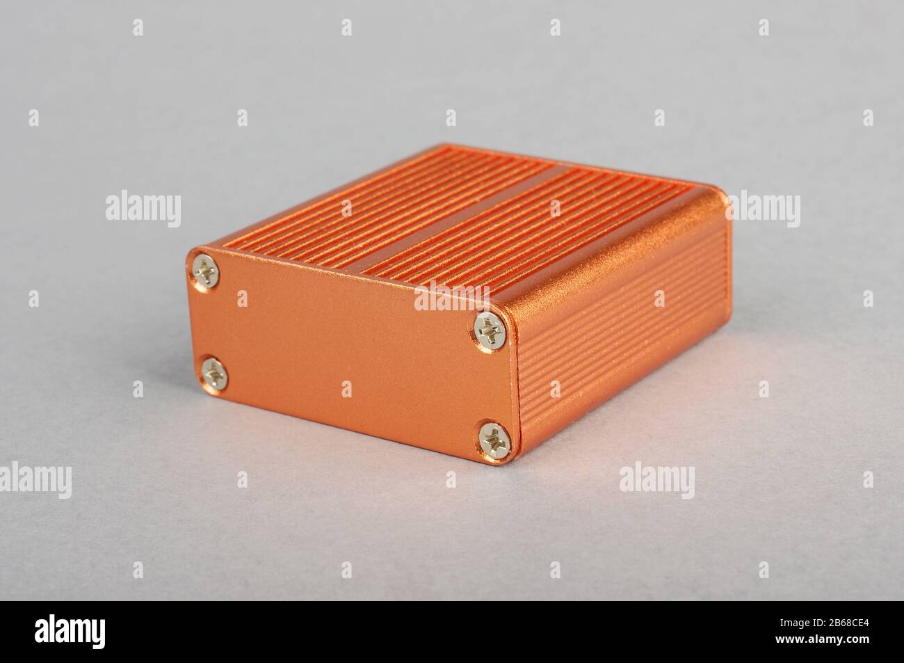 Orange aluminium enclosure for electronics projects and PCB shielding ...