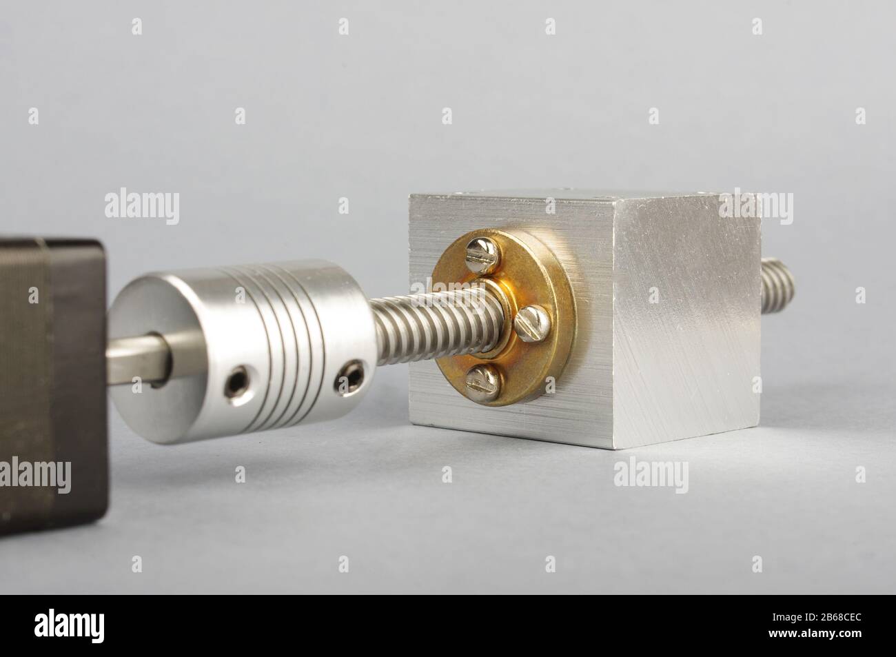 Mechanical linear actuator from lead screw rod, motor shaft coupler and ...