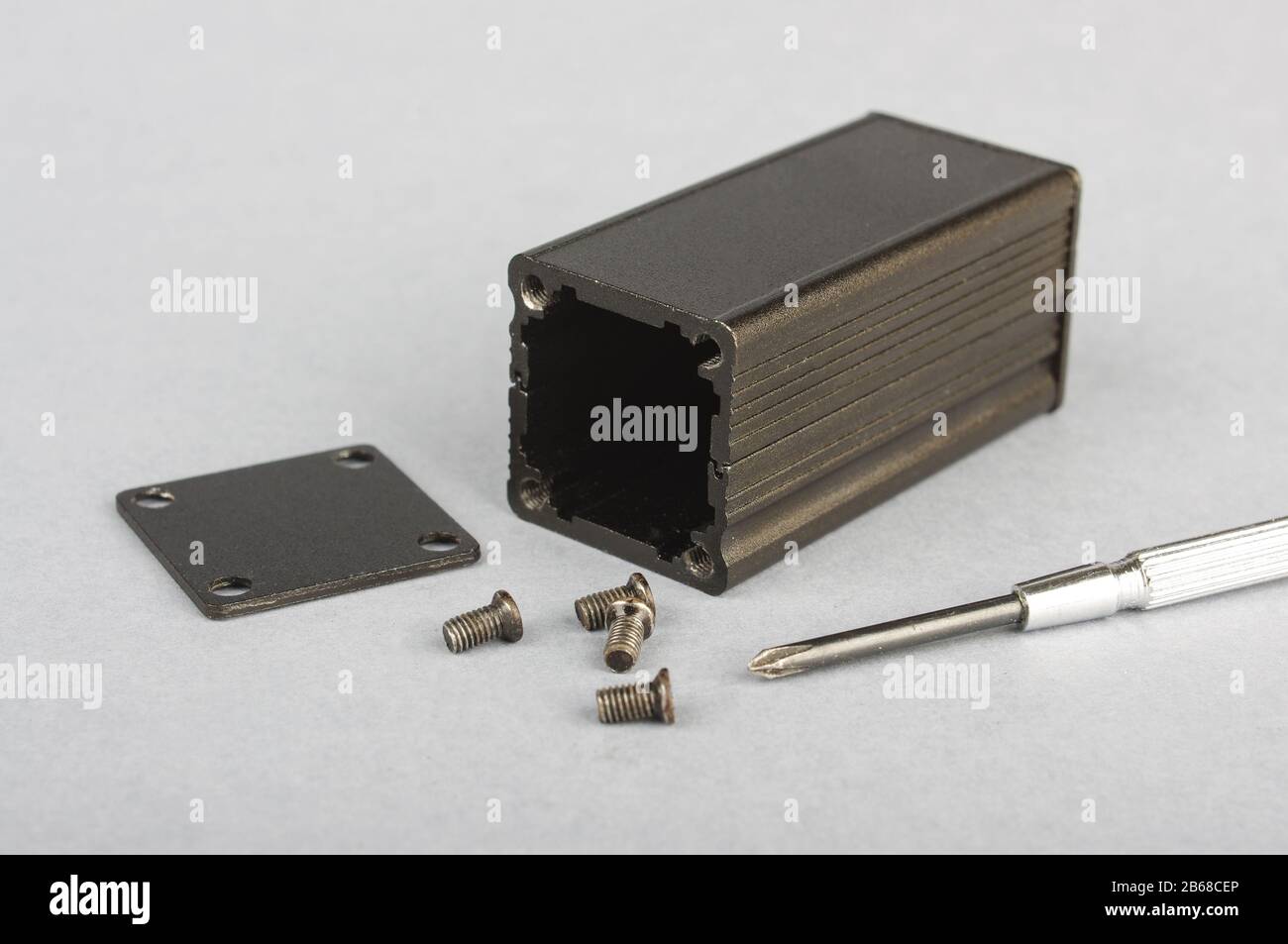 Black aluminium enclosure for electronics projects and PCB shielding ...