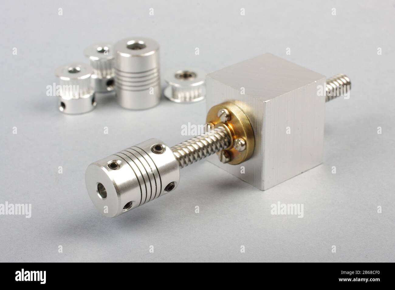 Mechanical linear actuator for 3D printers and CNC machines Stock Photo ...