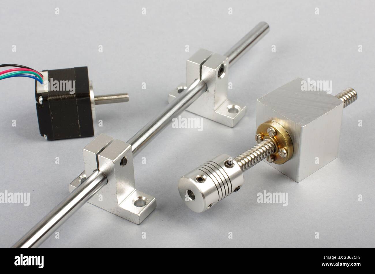Mechanical linear actuator for 3D printers and CNC machines Stock Photo ...