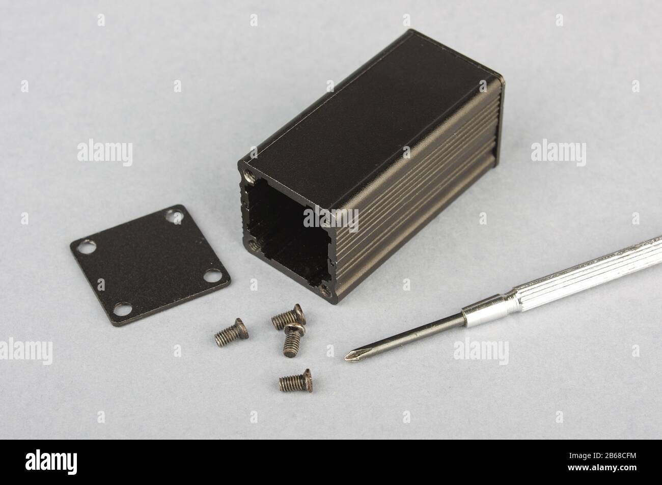 Black aluminium enclosure for electronics projects and PCB shielding ...