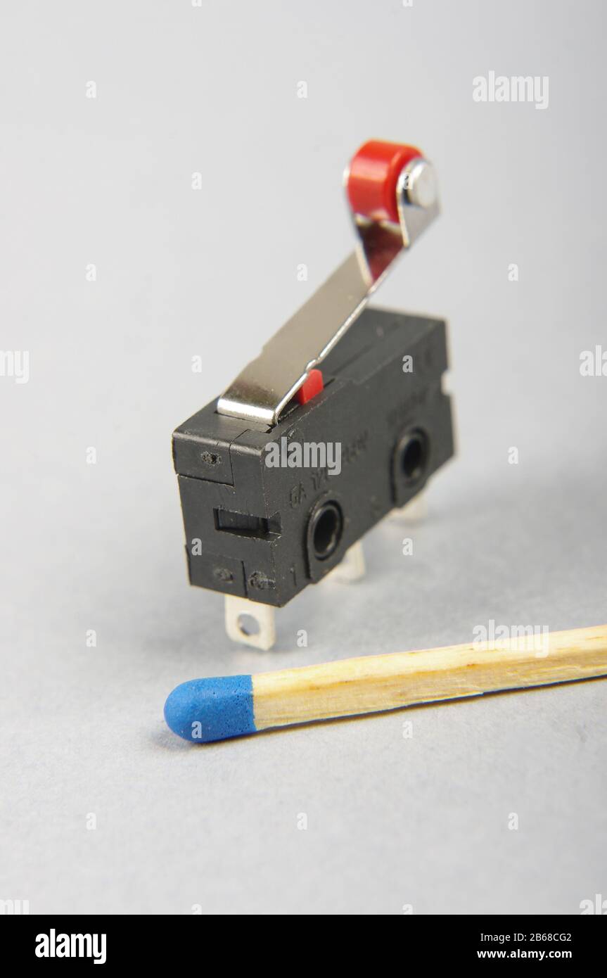Tiny limit switch for mechanical movement and actuators limits Stock ...