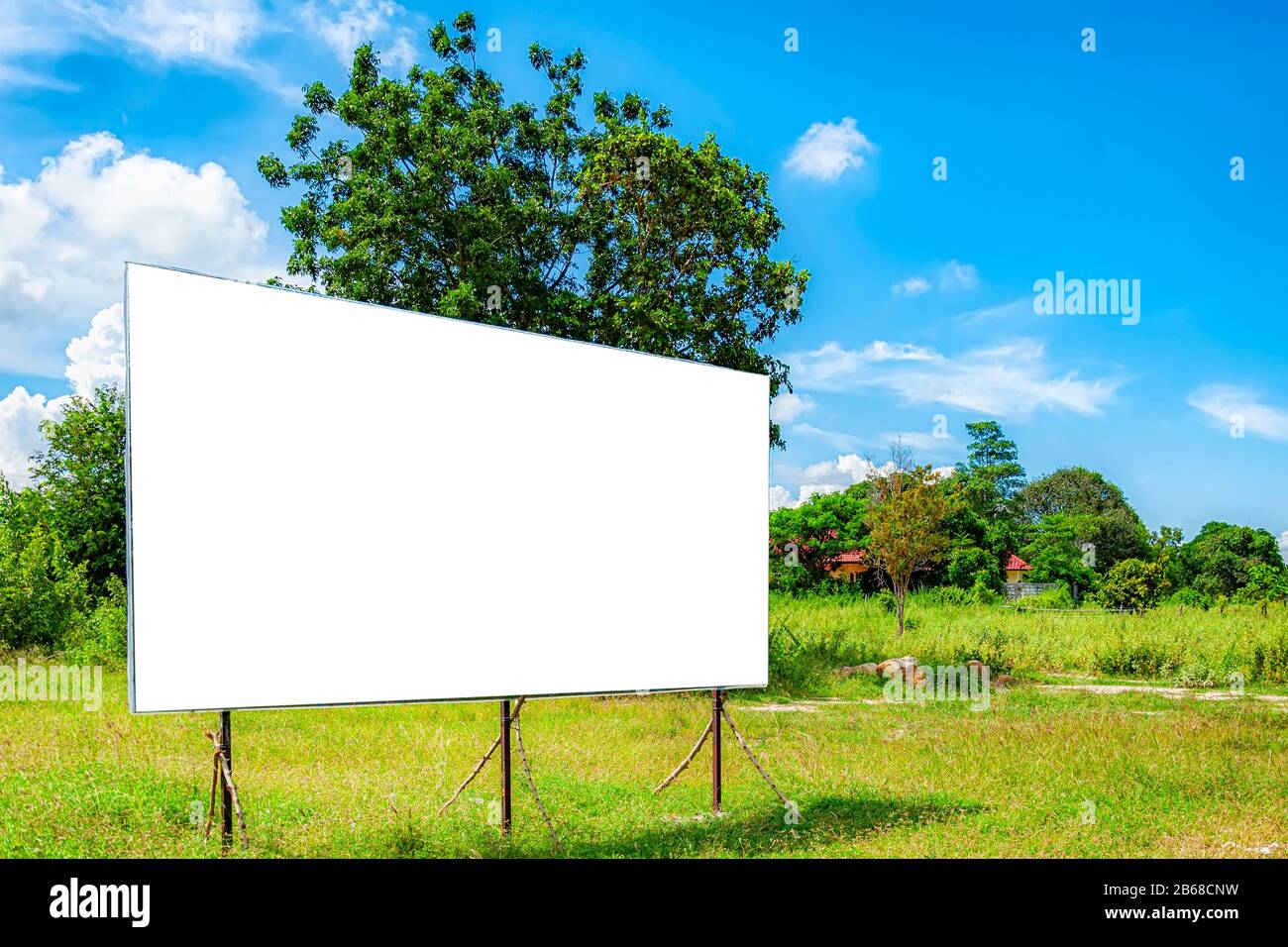 A blank billboard in the rural countryside for your advertising needs ...