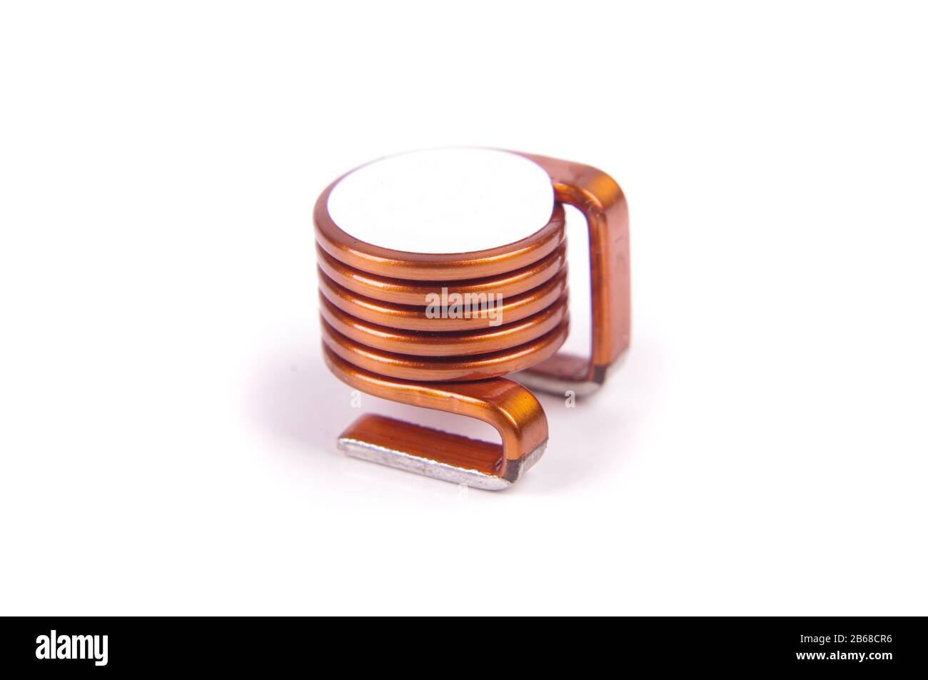 Power SMD air coil inductor for high power electronics isolated on the ...