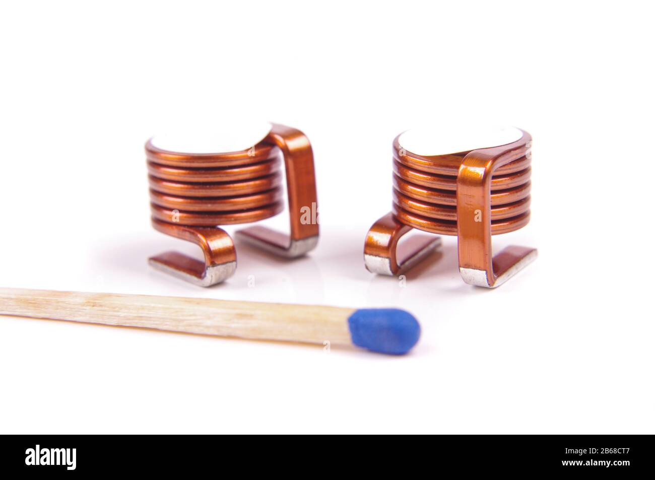 High power flat wire Surface Mount Device SMD coil in comparison with ...