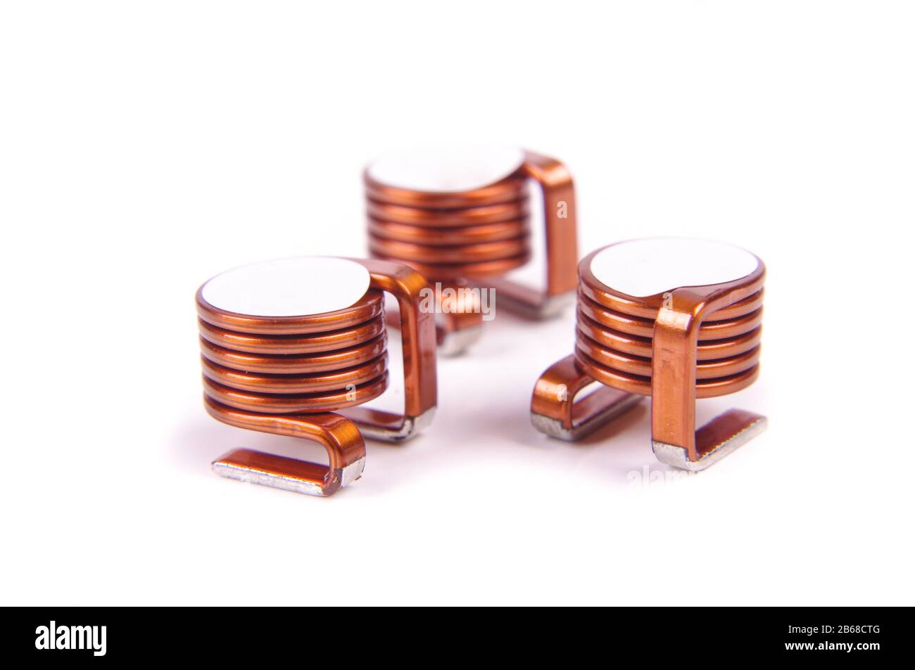 Power SMD air coil inductor for high power electronics isolated on the ...