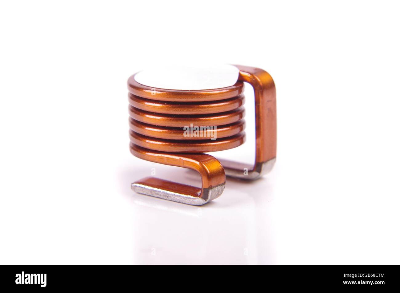 Power SMD air coil inductor for high power electronics isolated on the ...