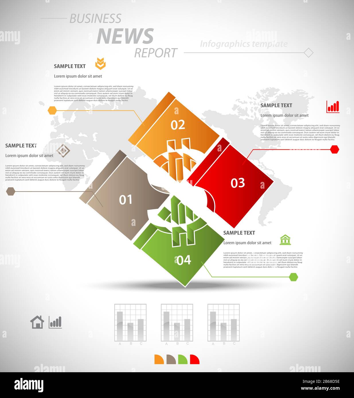 Business infographic template for interactive data communication Stock ...