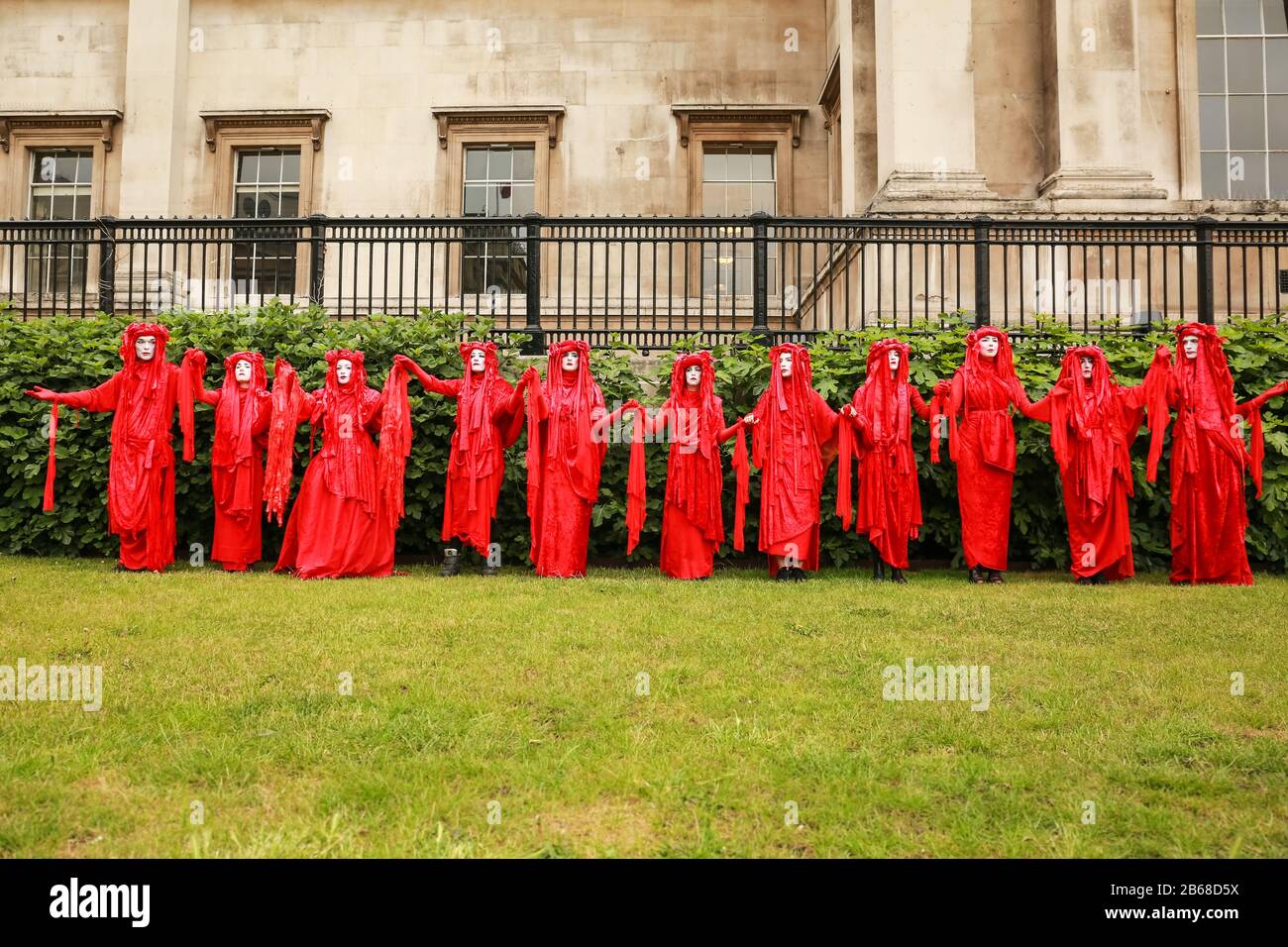 London, UK, 11 Jun 2019. Red Rebel Brigade, Extinction Rebellion ...