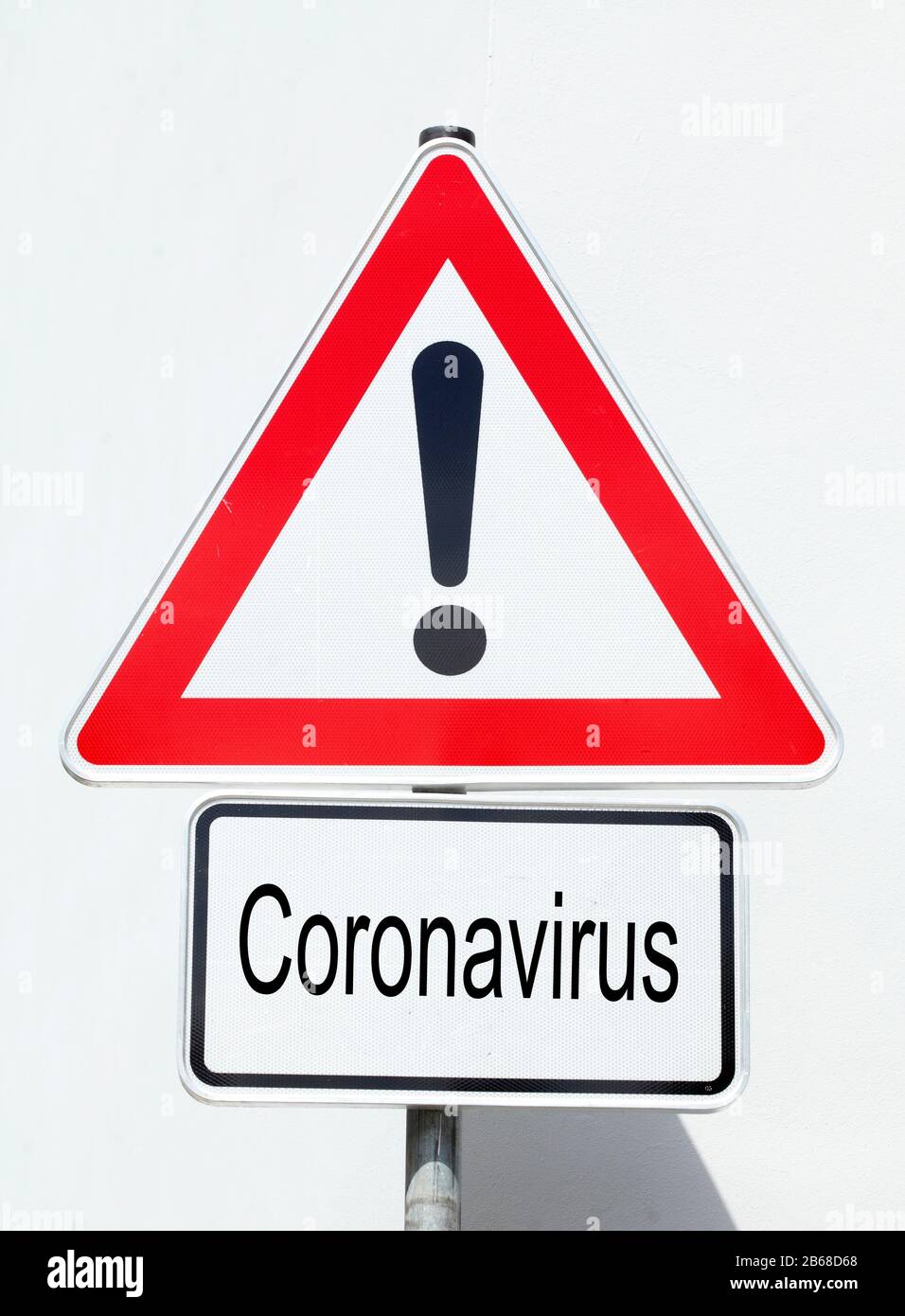 Road sign coronavirus, danger point, Germany, Europe Stock Photo - Alamy