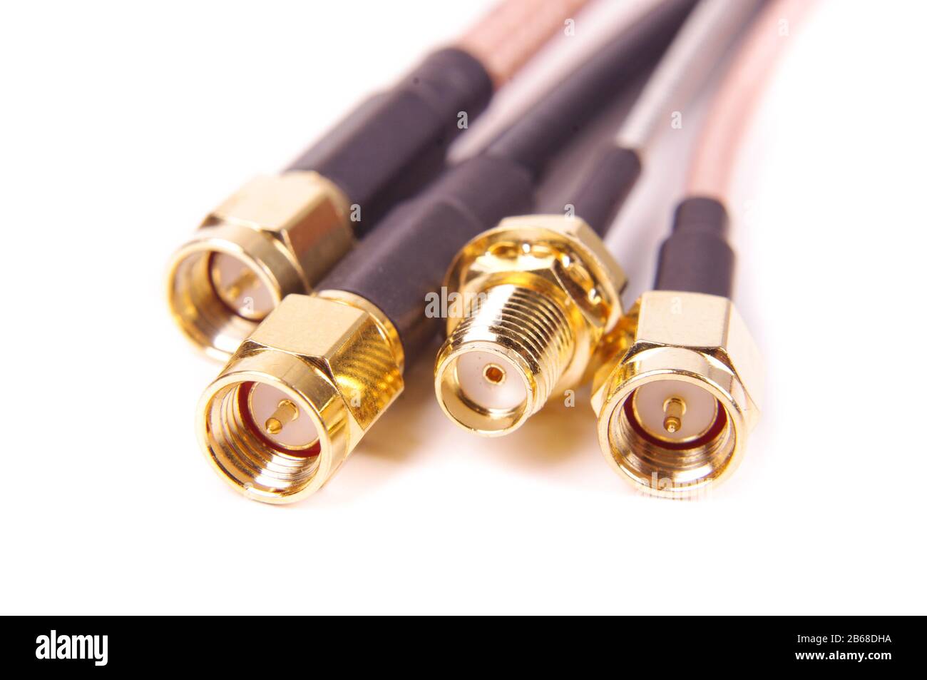 Gold plated connectors hi-res stock photography and images - Alamy