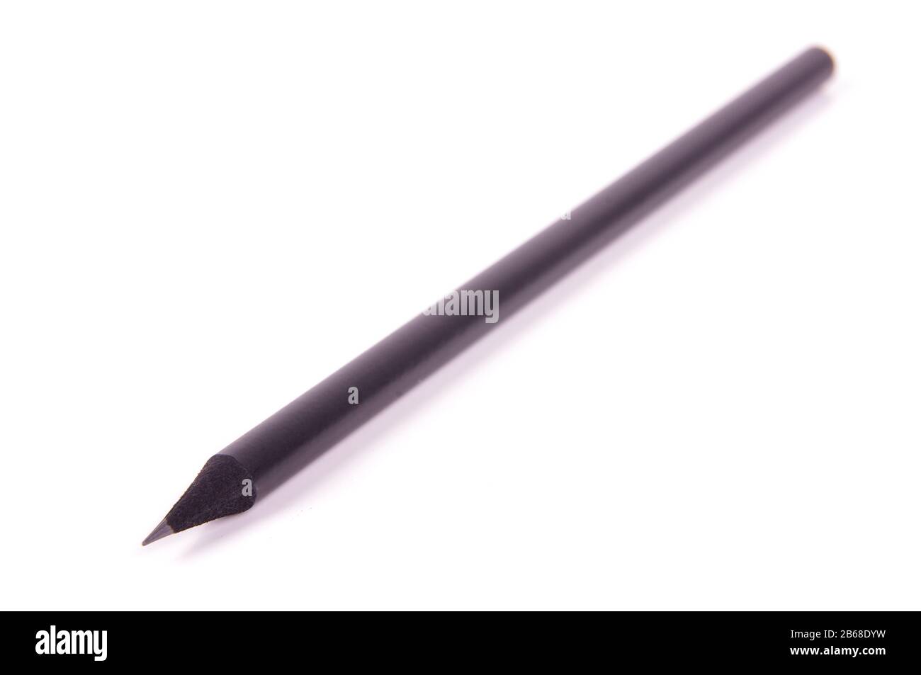 Sharp black office pencil isolated on the white background Stock Photo ...