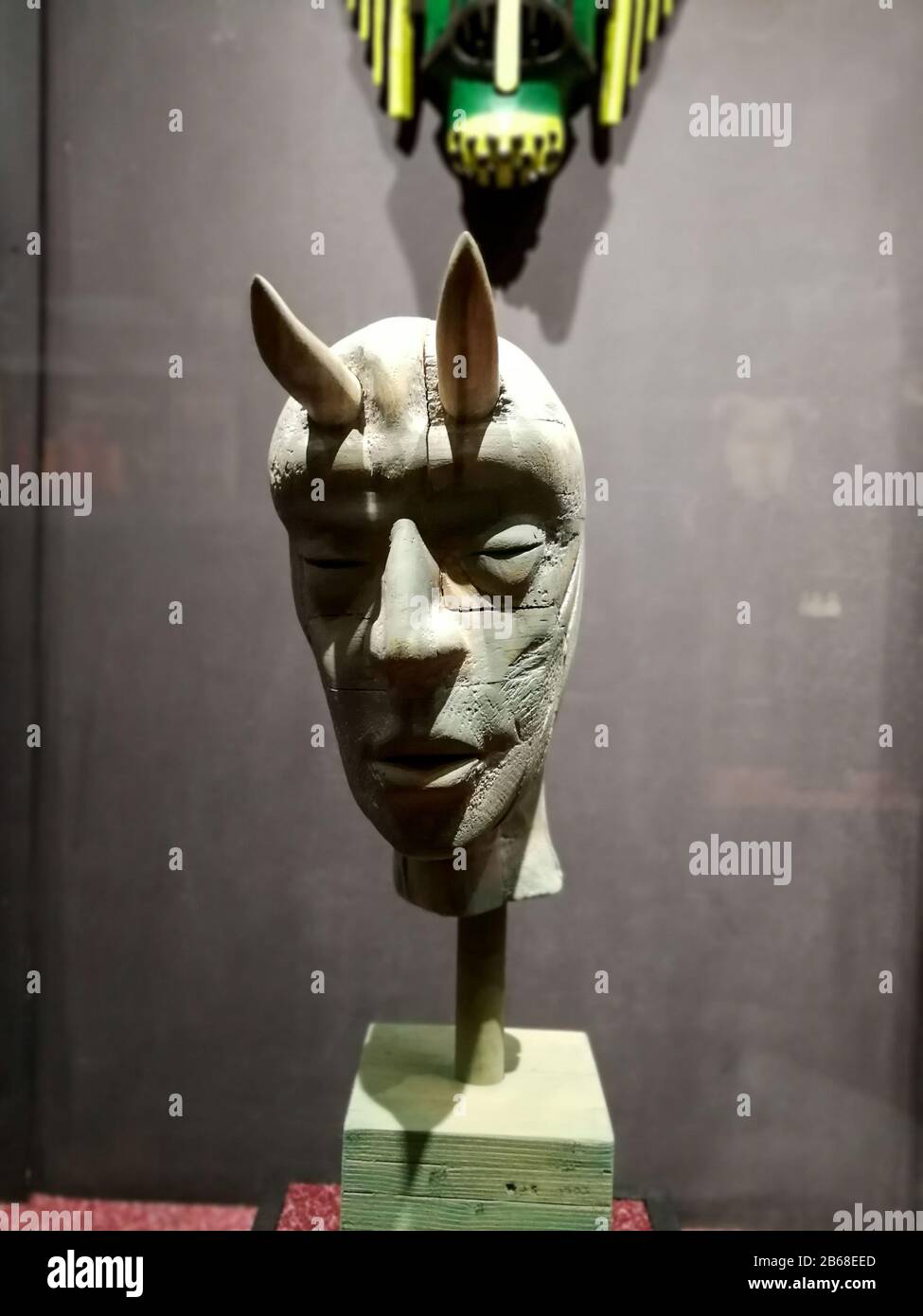 KAUNAS, LITHUANIA - APRIL 08, 2015: Symbolic devil sculpture artwork in ...