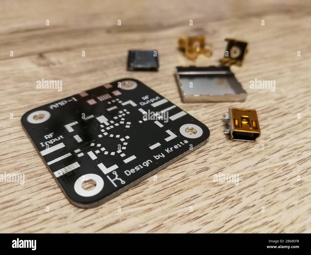 Unassembled radio frequency electronics printed circuit board Stock ...