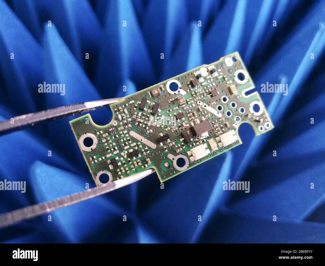 Electronics Printed Circuit Borad in front of Electromagnetic ...