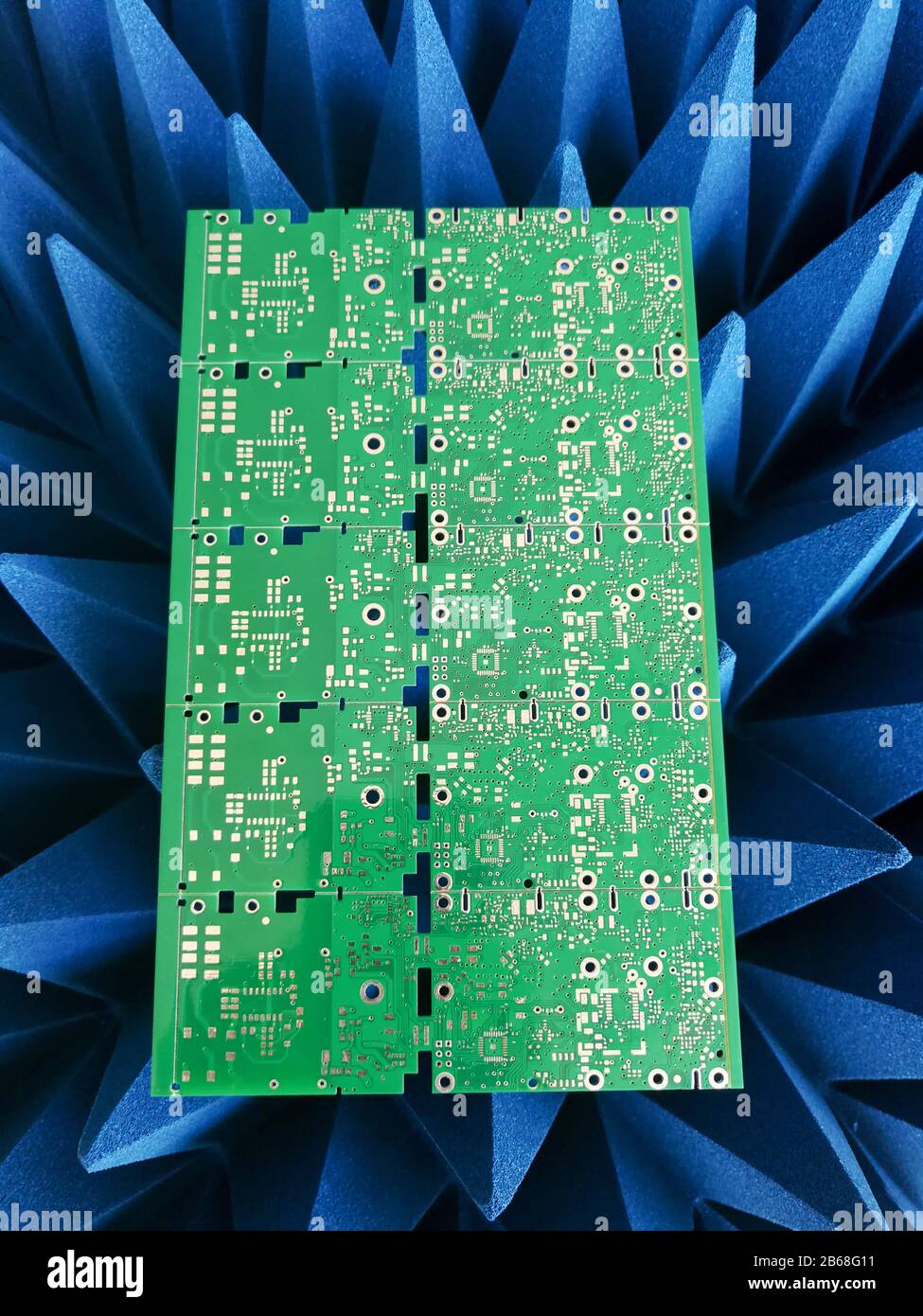 Electronics Printed Circuit Borad in front of Electromagnetic ...