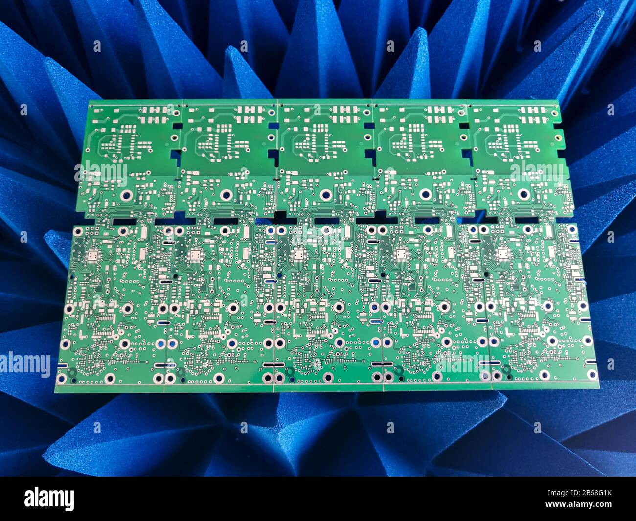 Electronics Printed Circuit Borad in front of Electromagnetic ...