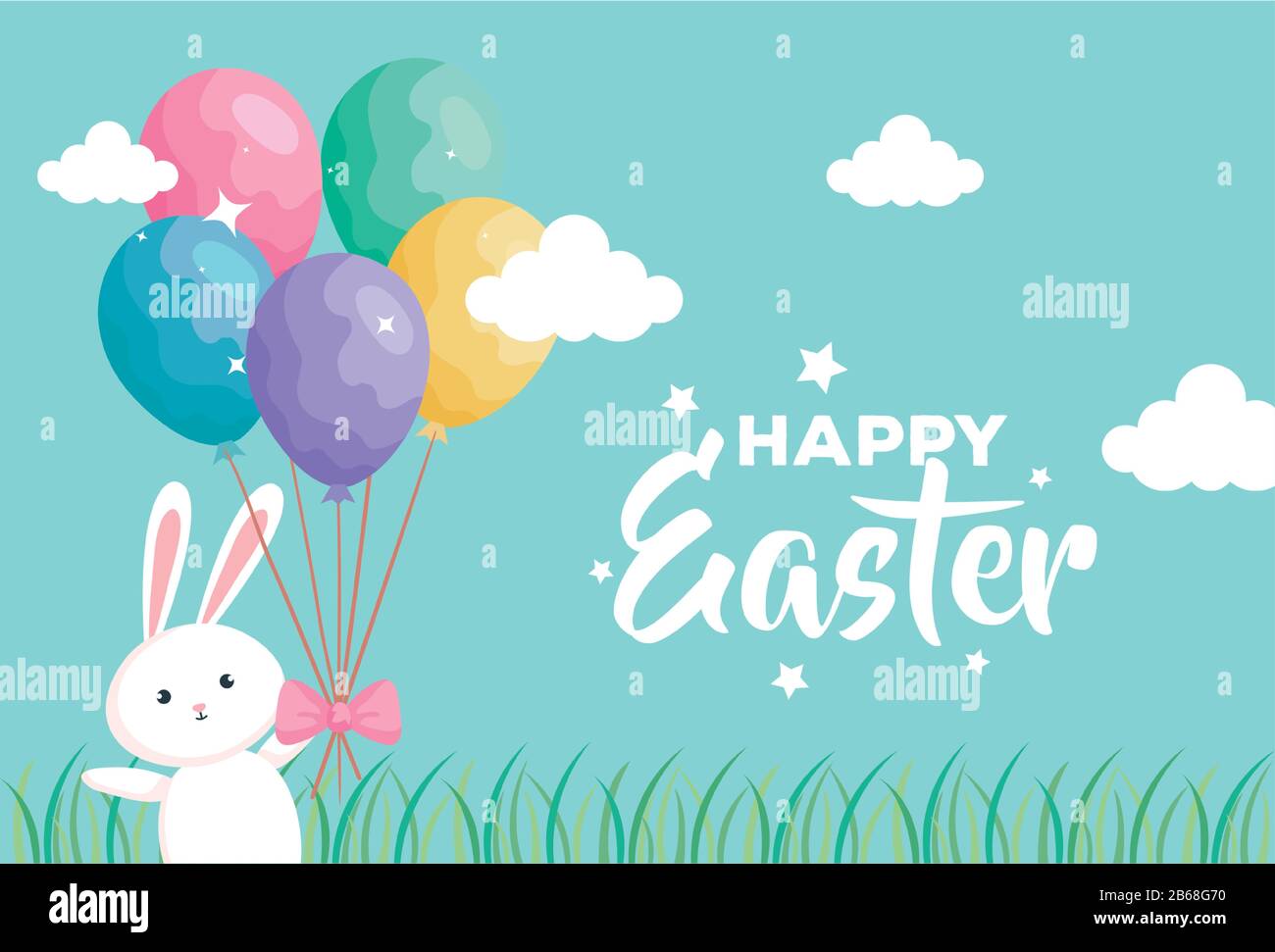 Cute bunny helium balloons hi-res stock photography and images - Alamy