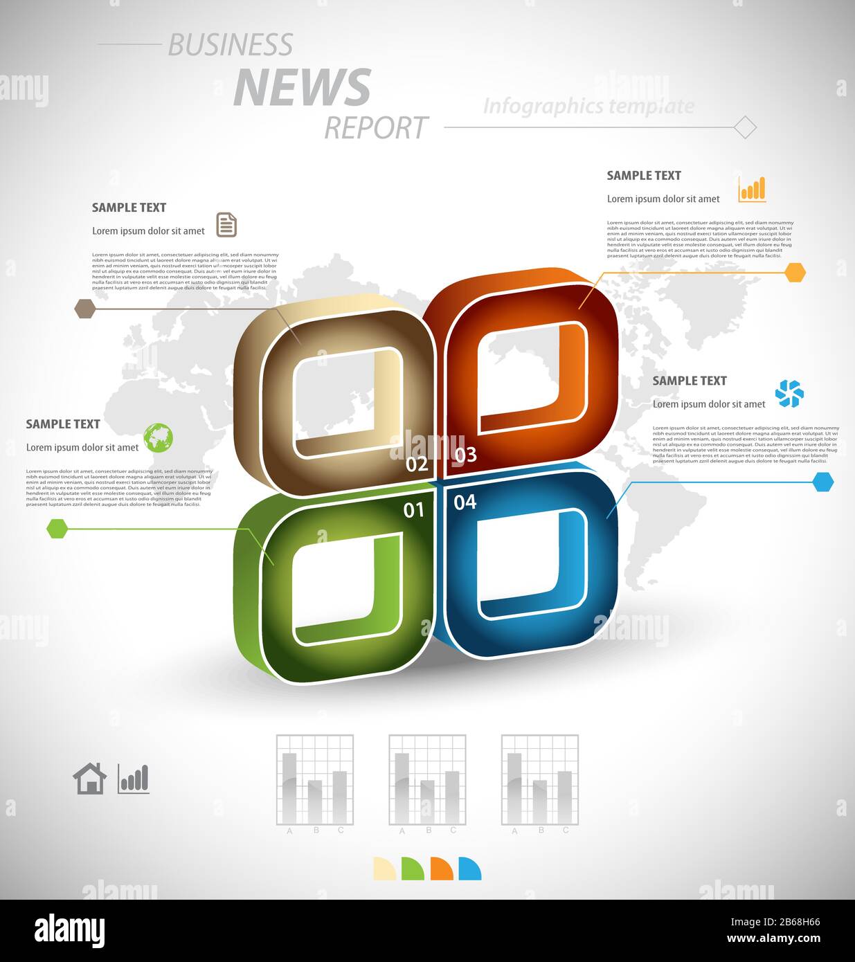 Business infographic template for interactive data communication Stock ...