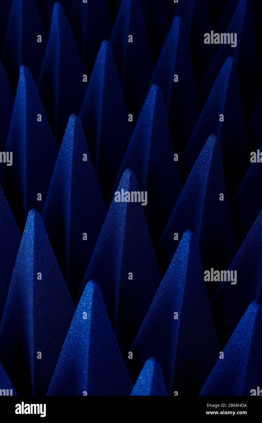 Blue soft hybrid pyramidal microwave and radio frequency absorbers ...