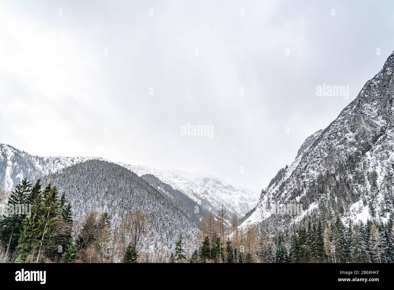 Austrian Landscape with mountains Stock Photo - Alamy