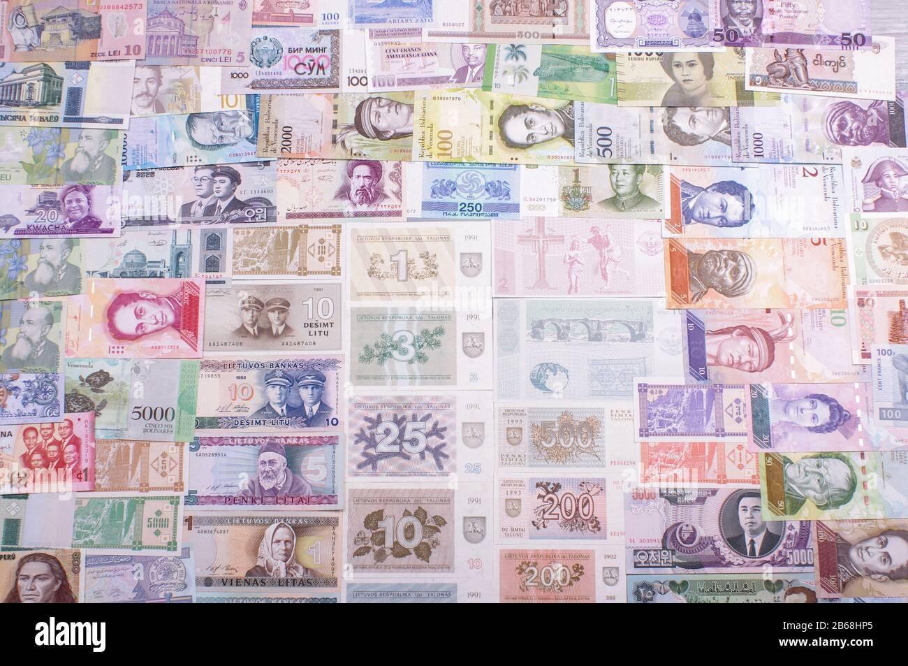 Hobby collection close up of various banknotes Stock Photo - Alamy