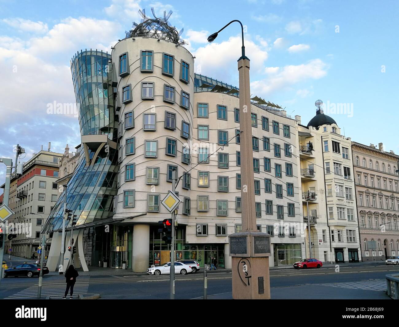 Modern architecture Dancing house building in Prague, Czech Republic ...