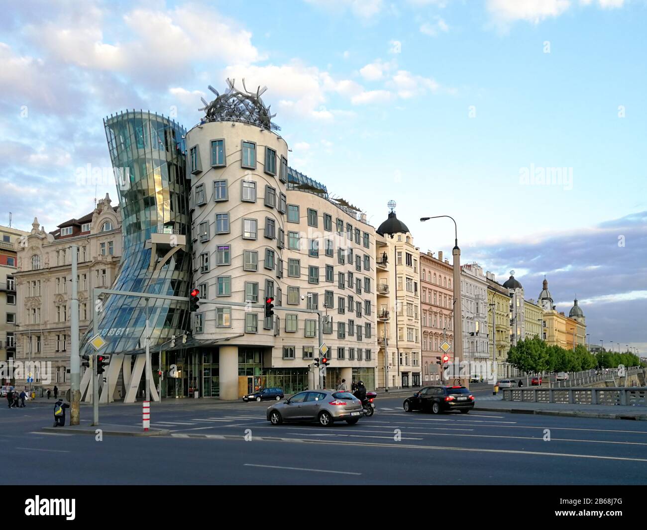 Modern architecture Dancing house building in Prague, Czech Republic ...