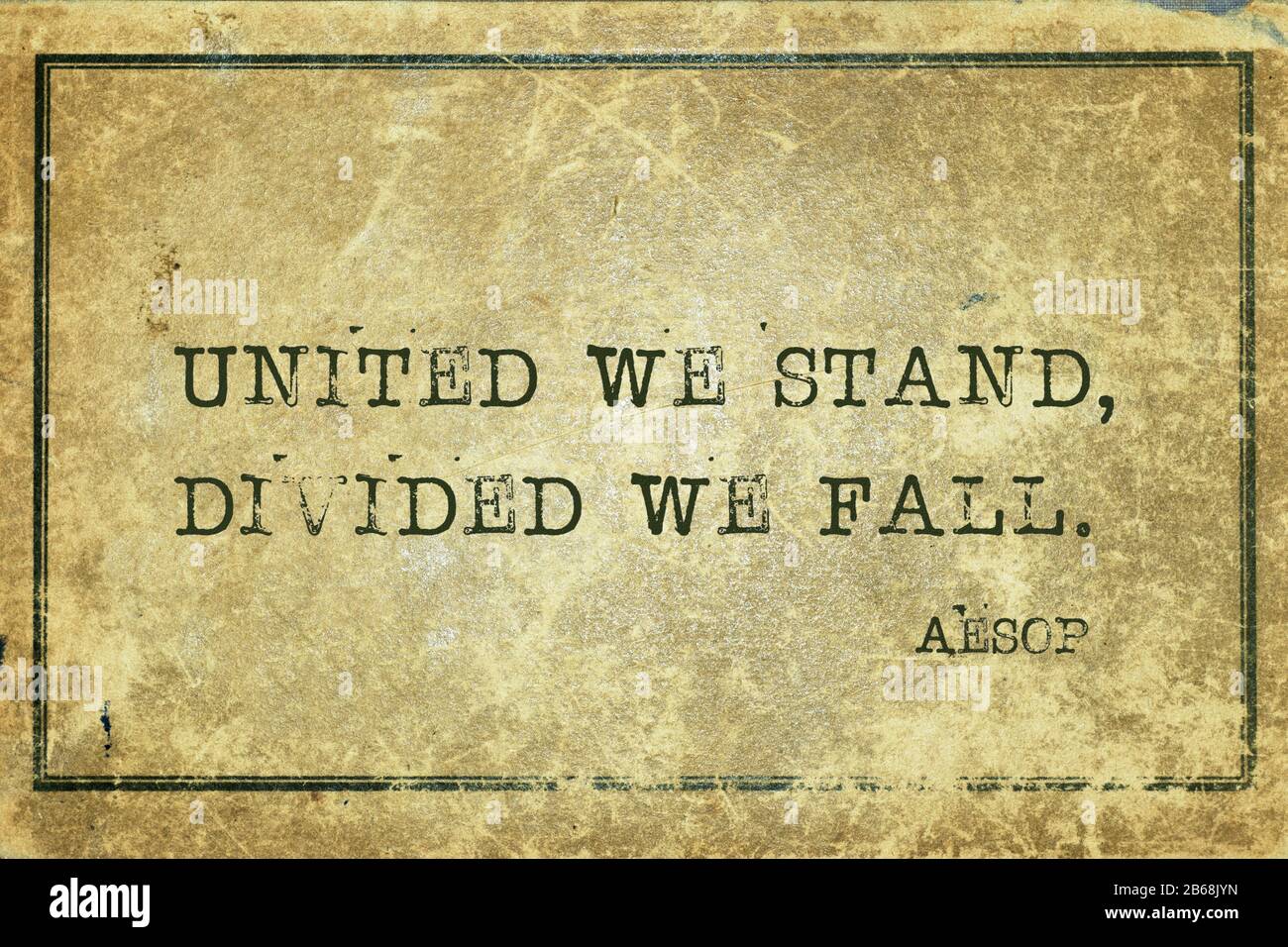 United We Stand Divided We Fall Quote