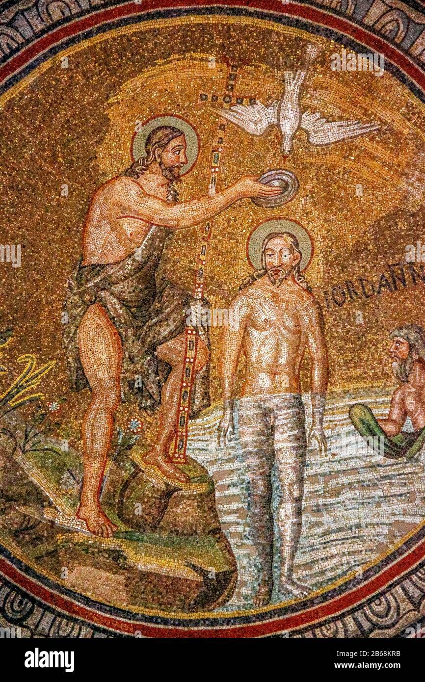 Italy - Emilia Romagna - Ravenna - Neonian Baptistery - Mosaic baptism ...
