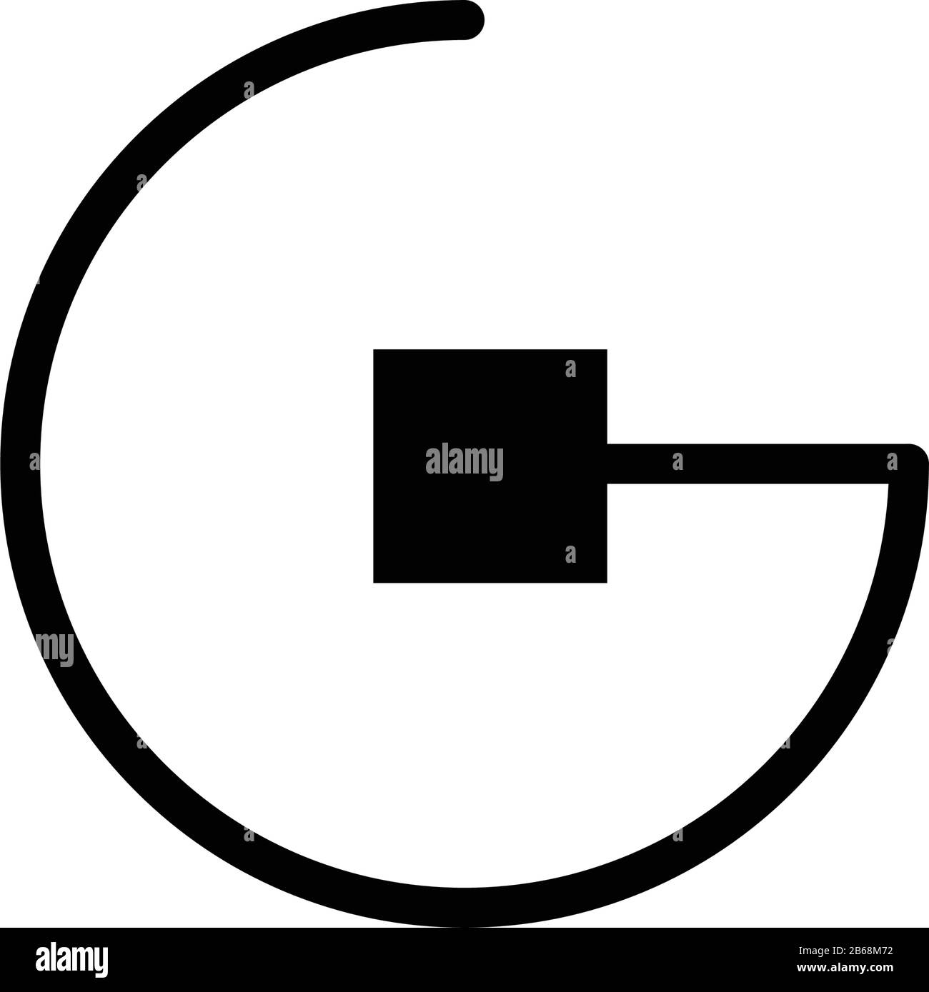 Geometric Letter G with square logo design template element. Stock ...