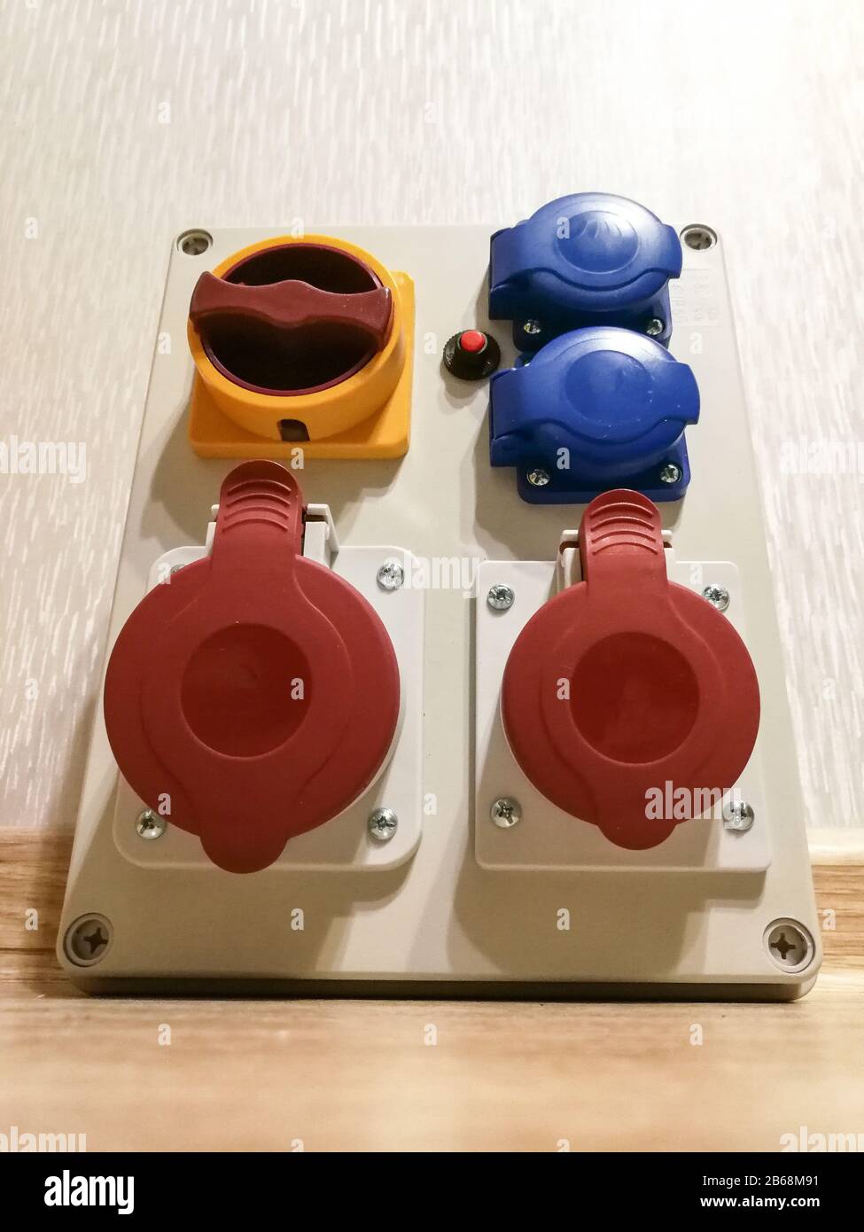 Portable electrical panel with AC outlets and switches for ...