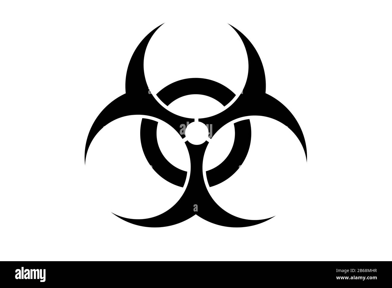 Black biohazard warning sign isolated on a white background Stock Photo ...