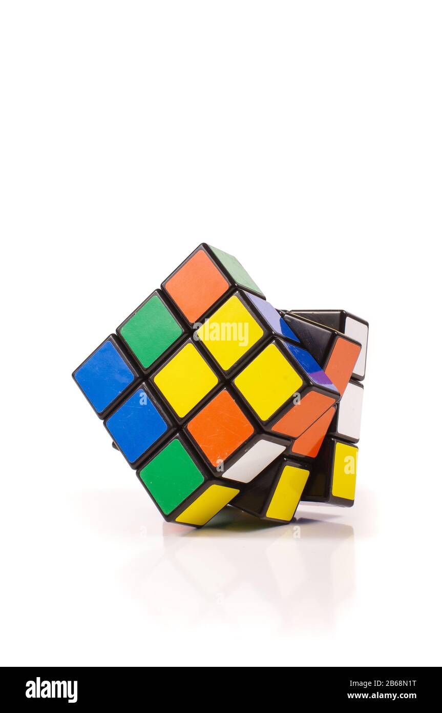 Most popular toy Rubik's cube isolated on the white background Stock ...
